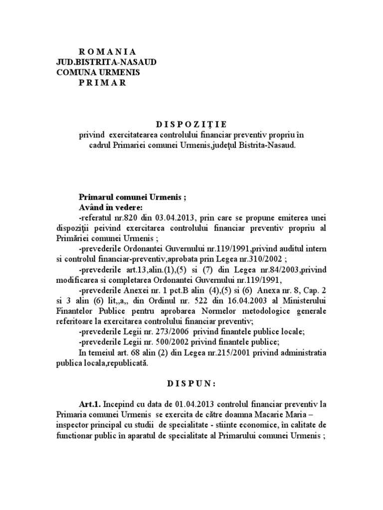 Model Decizie CFP | PDF