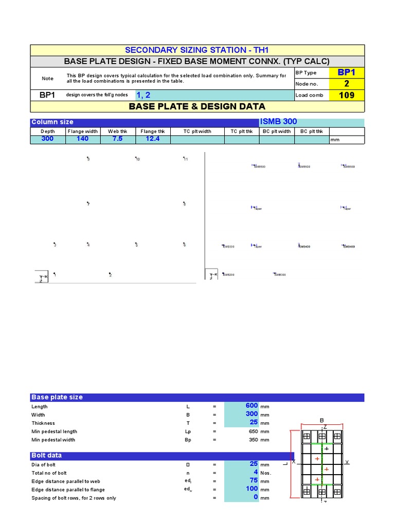 05-1 Base Plate-Fixed | PDF | Bending | Stress (Mechanics)