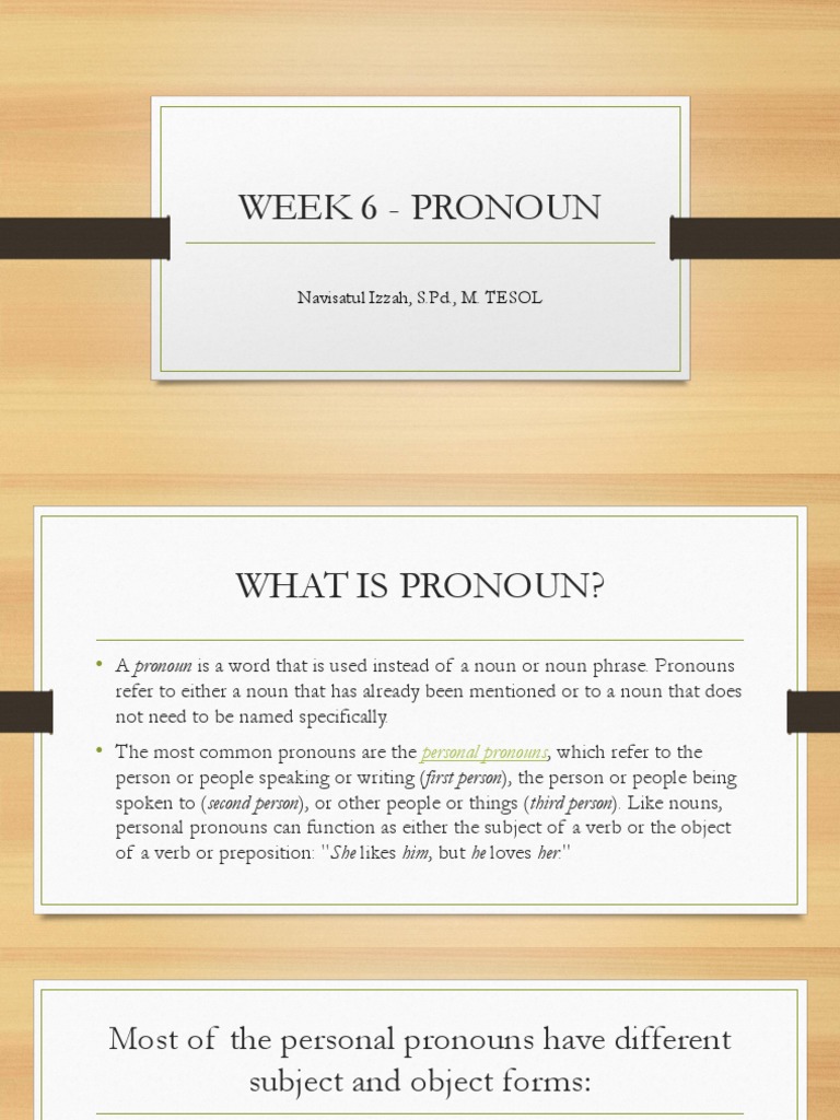 Understanding Pronouns and Usage | PDF