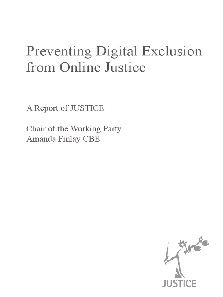 Preventing Digital Exclusion From Online Justice | PDF | Internet ...