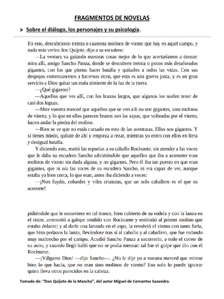 Fragmentos de Novelas | PDF