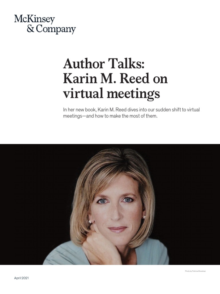 MCK - Author-Talks-Karin-M-Reed-on-virtual-meetings-v2 | PDF | Camera ...
