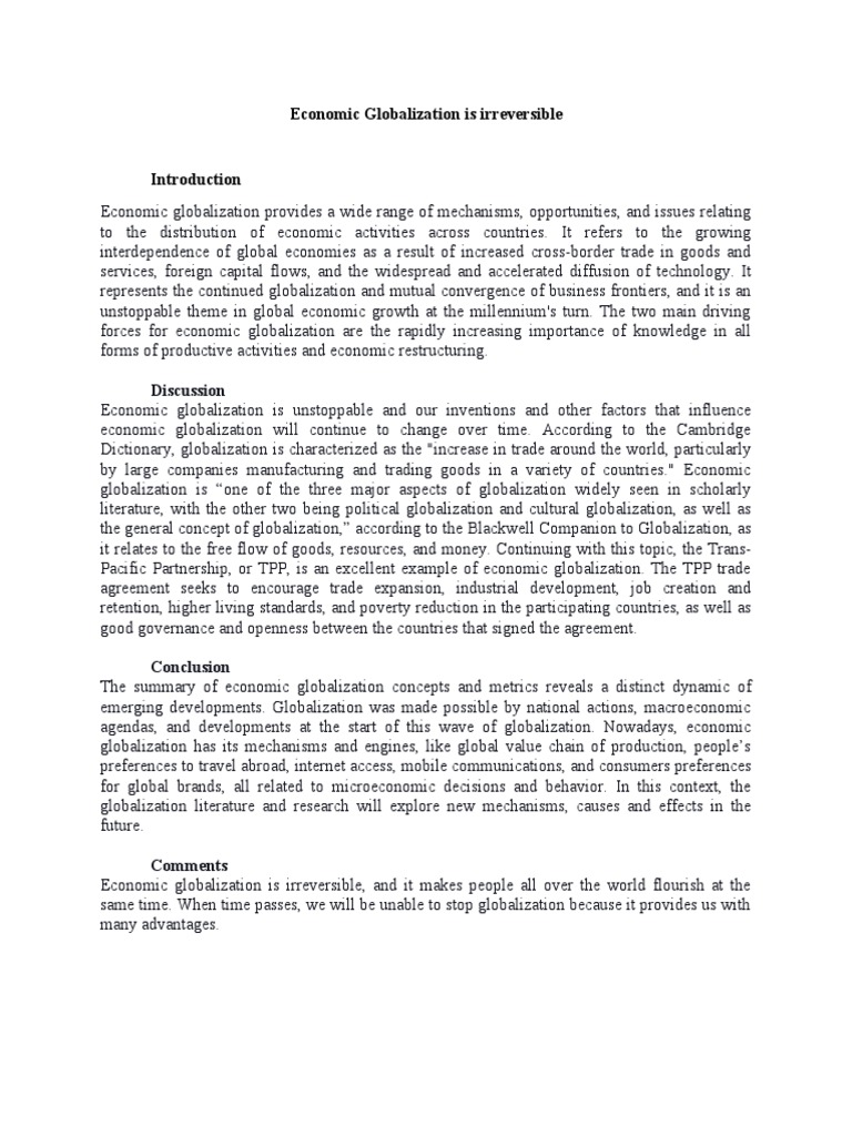 Assignment 2 | PDF | Economic Globalization | Globalization