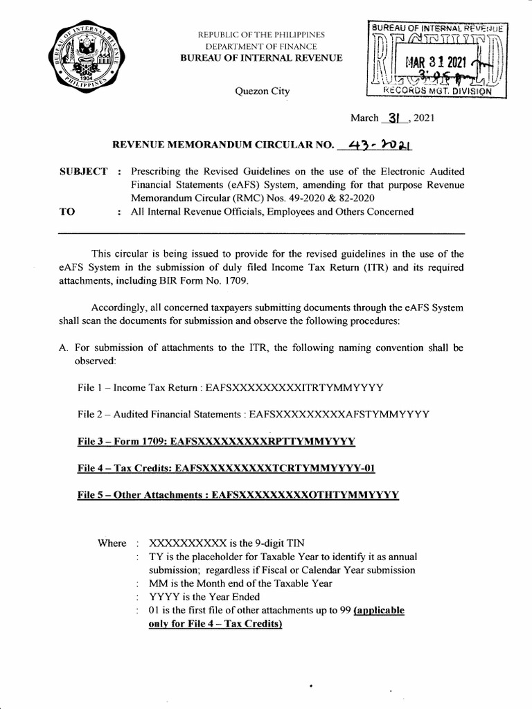 RMC No. 43-2021 Revised | PDF | Withholding Tax | Policy