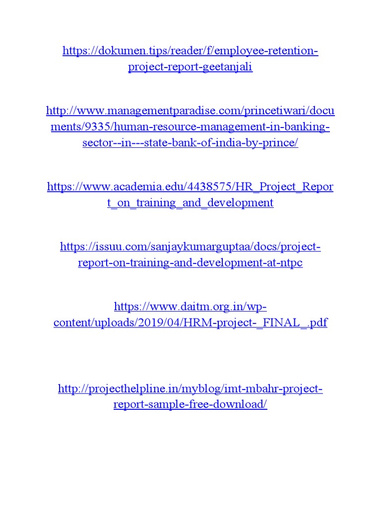 PROJECt Employee Retention | PDF | Employee Retention | Human Resource ...