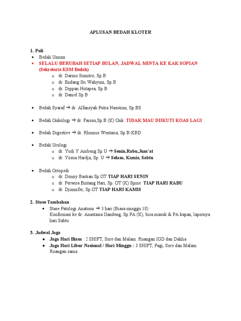 Aplusan Bedah Kloter | PDF