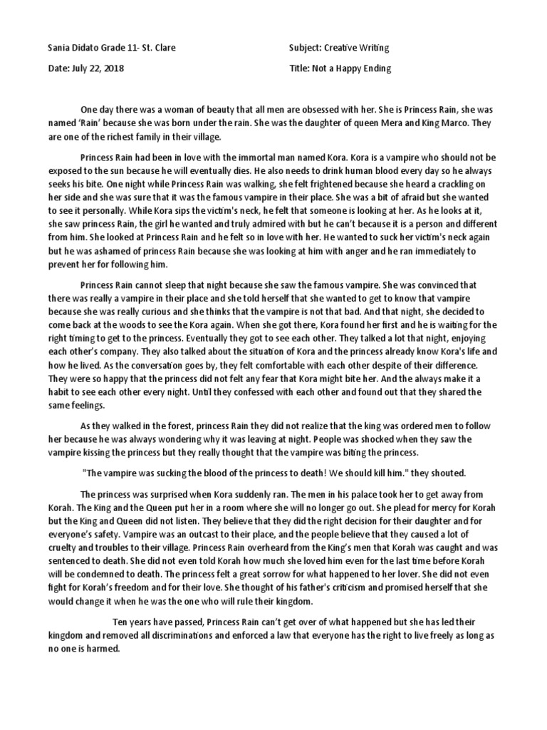 Short Story Example | PDF | Vampires