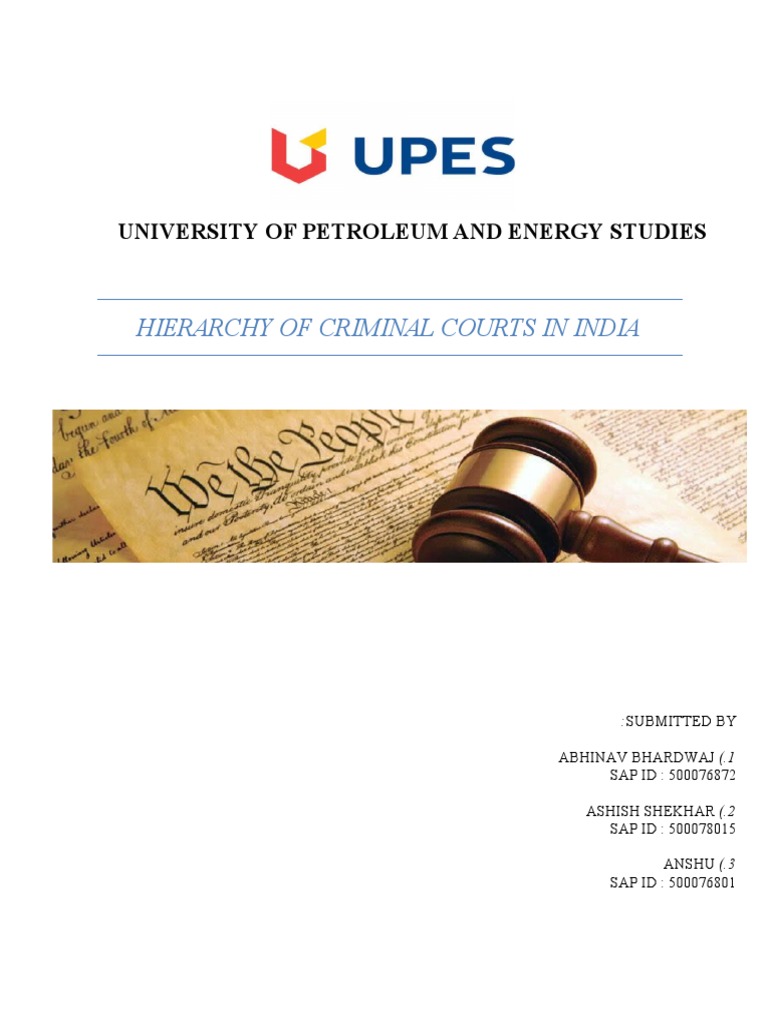 Hierarchy of Criminal Courts in India Research Paper | PDF | Supreme ...