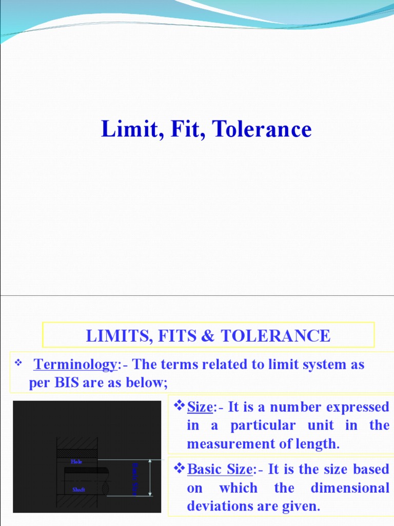 Fits and Tolerances | PDF | Engineering Tolerance | Mechanical Engineering