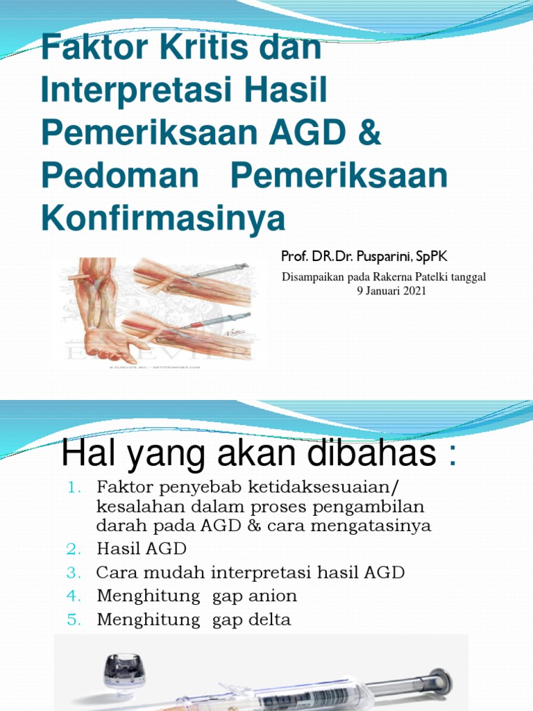 Faktor Kritis Dan Interpretasi Hasil AGD Dan Pedoman Pemeriksaan Konfirmasinya | PDF