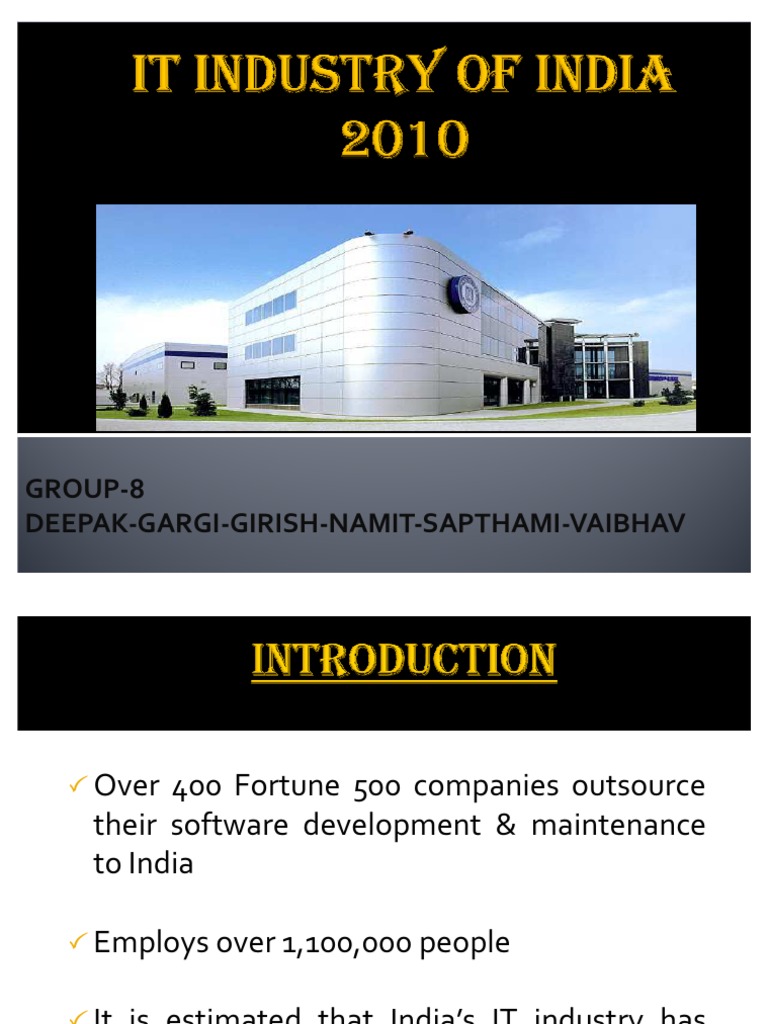 IT Industry Presentation | PDF | Outsourcing | Economies