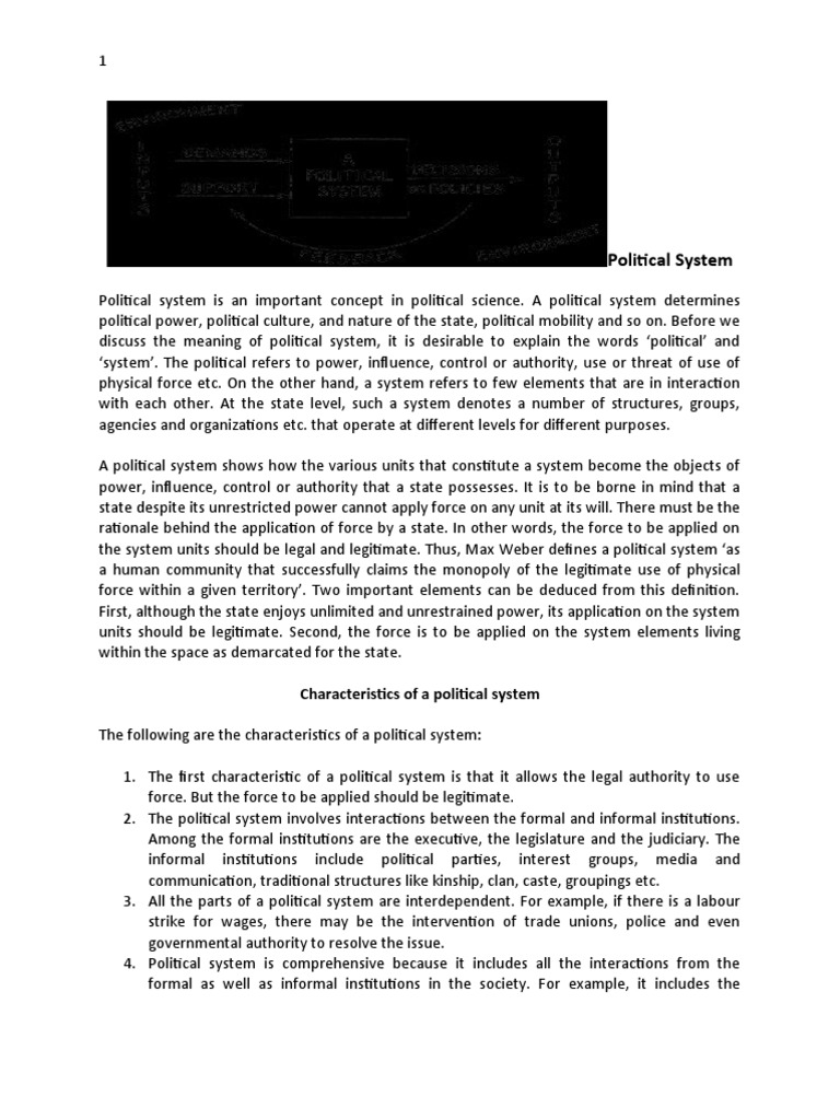 Characteristics of A Political System | PDF | System | Power (Social ...