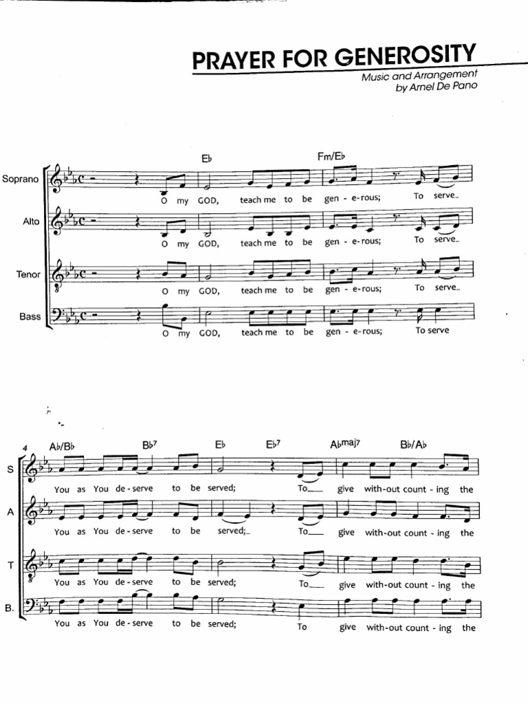 Prayer For Generosity by Proclaim | PDF