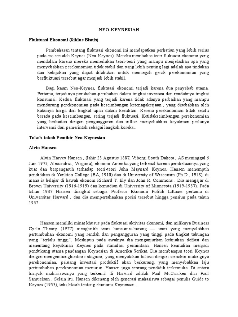 Neo Keynesian | PDF