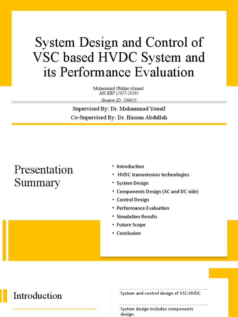 System Design and Control of VSC Based HVDC System and Its Performance ...