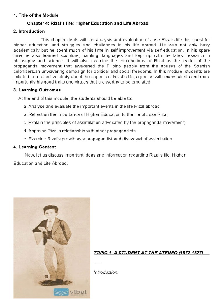 Module 4.rizal Higher Education | PDF