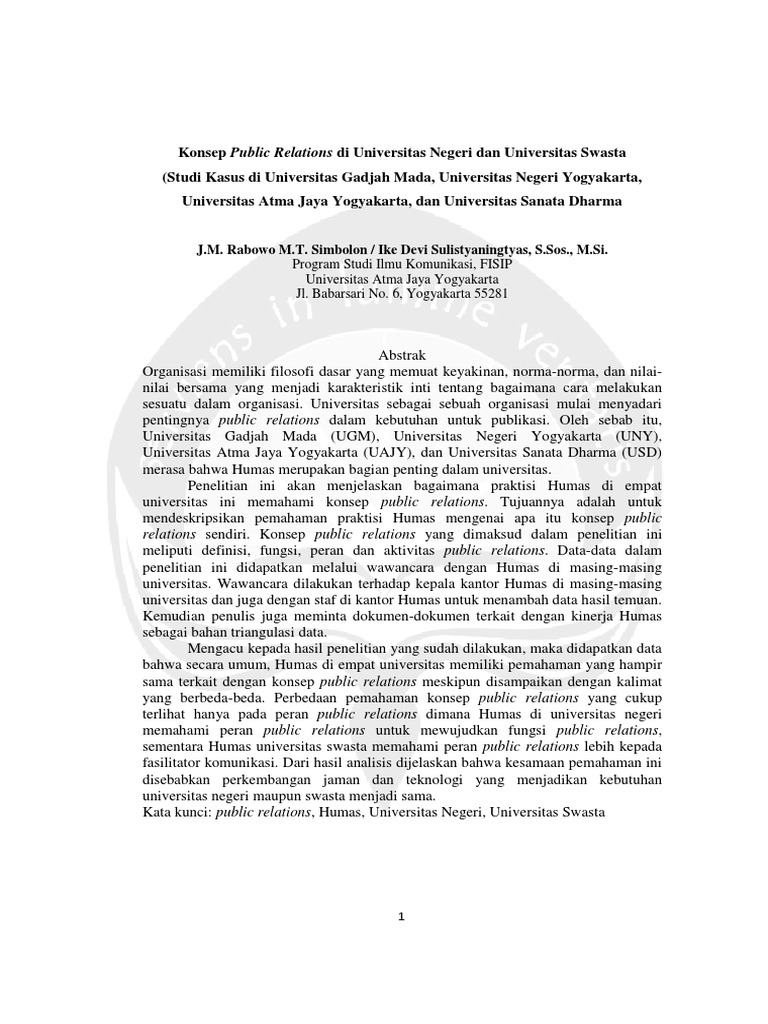 Public Relation | PDF | Ilmu Sosial