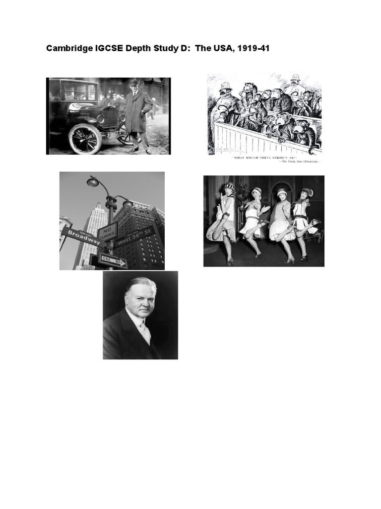 Igcse Depth Study D - Usa, 1919-41 | PDF | Wall Street Crash Of 1929 ...