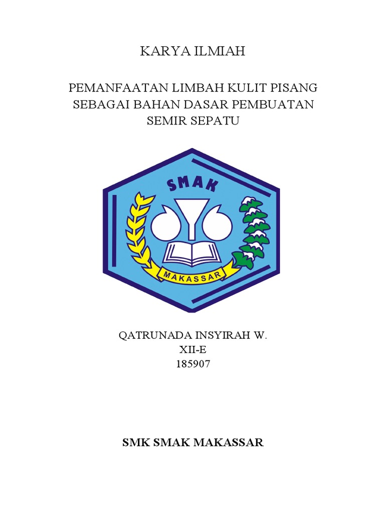 Pemanfaatan Limbah Kulit Pisang Sebagai Bahan Dasar Pembuatan Seir ...