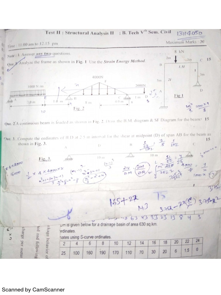 Structural Analysis 2 and Engineering Hydrology | PDF