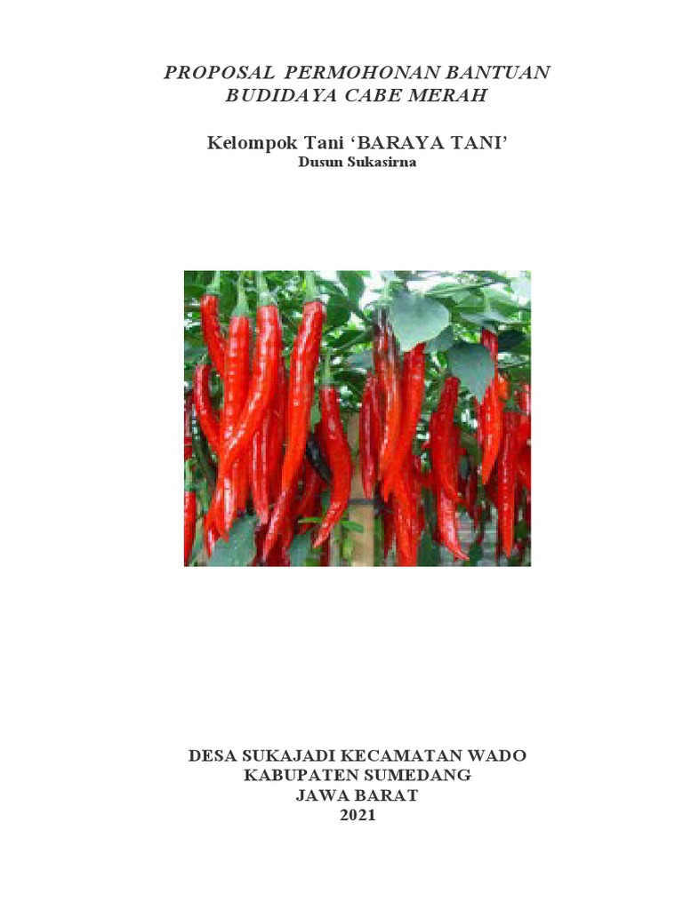 Dokumen - Tips - Proposal Tanaman Cabai | PDF | Teknologi & Rekayasa