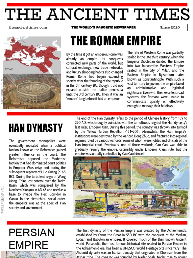 The Roman Empire: The World's Favorite Newspaper Since 2020 | PDF | Han ...