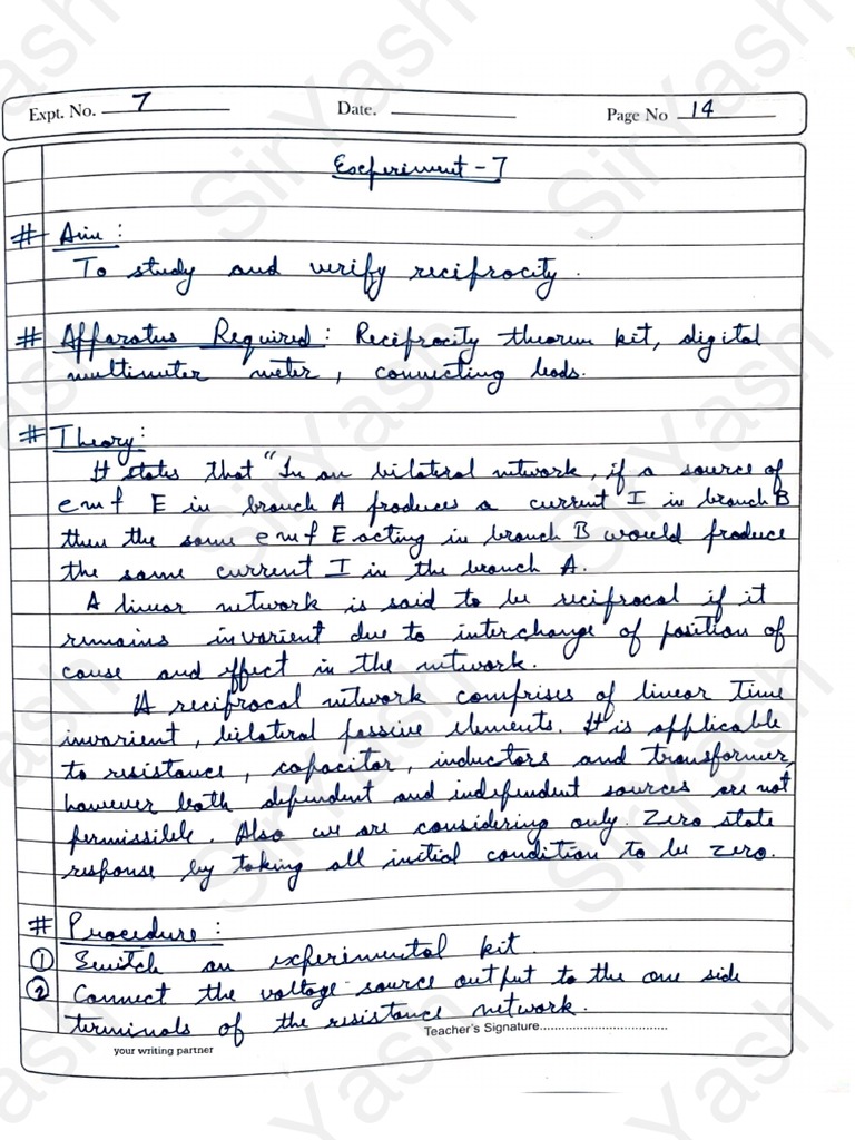 BEE Practical Reciprocity Theorem | PDF