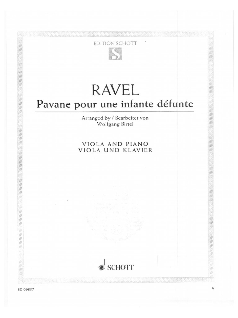 Ravel - Pavane - Viola e Piano | PDF