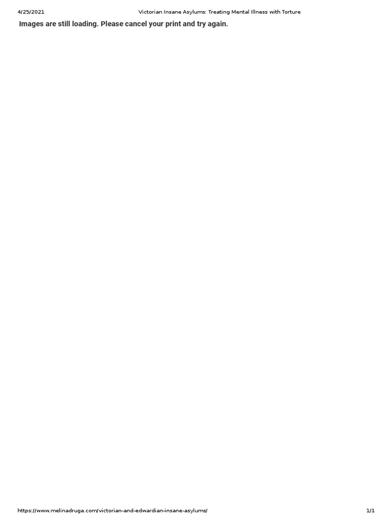 Victorian Insane Asylums History | PDF