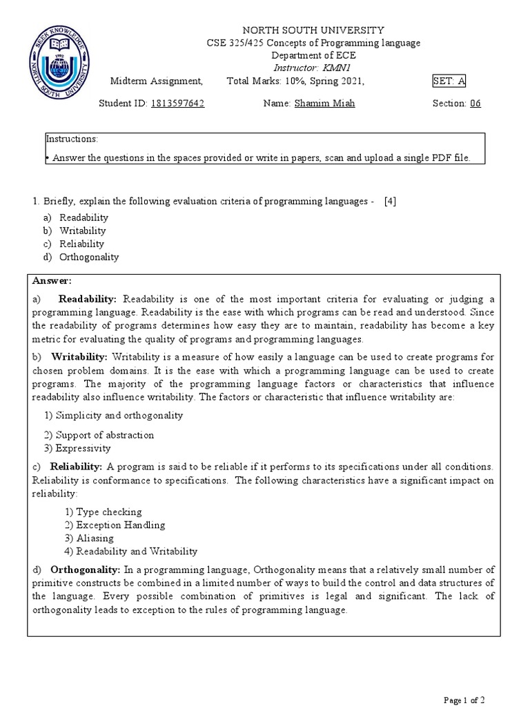 CSE425 | PDF | Programming Paradigms | Functional Programming