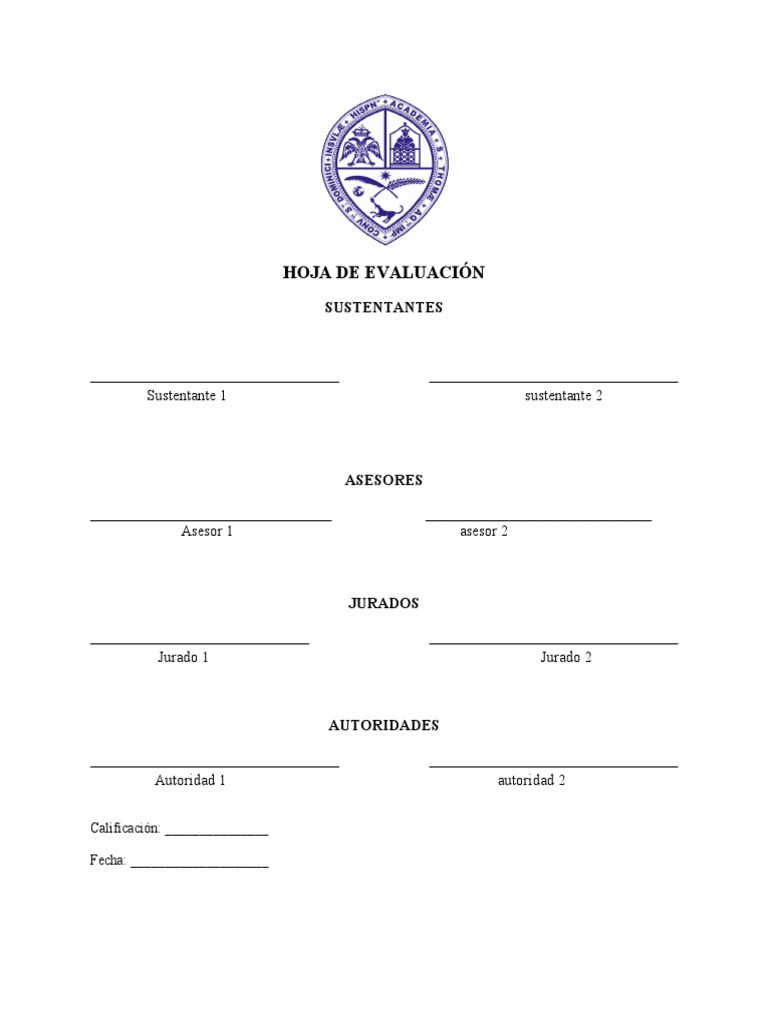 Hoja de Firma para Tesis | PDF | Finanzas y dinero