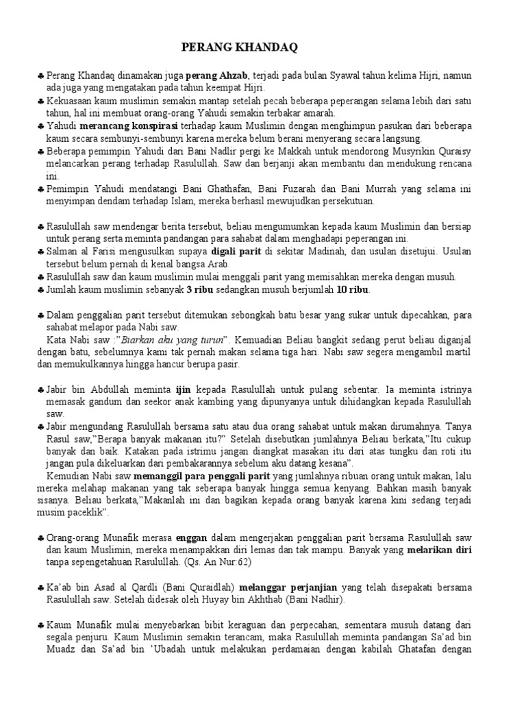 Perang Khandaq | PDF
