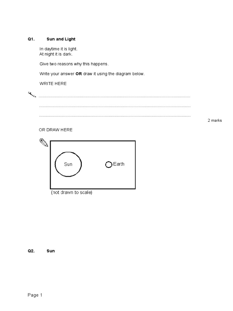 Earth in Space - Level 5 - Questions | PDF | Moon | Shadow