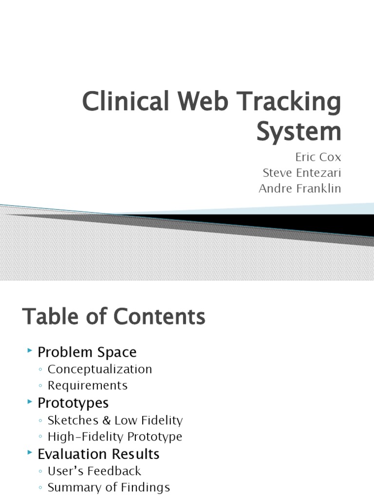 Web-Based Clinical Tracking System | PDF | Science And Technology ...