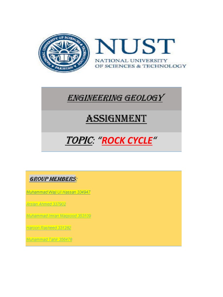 Engineering Geology Assignment | PDF | Rock (Geology) | Igneous Rock