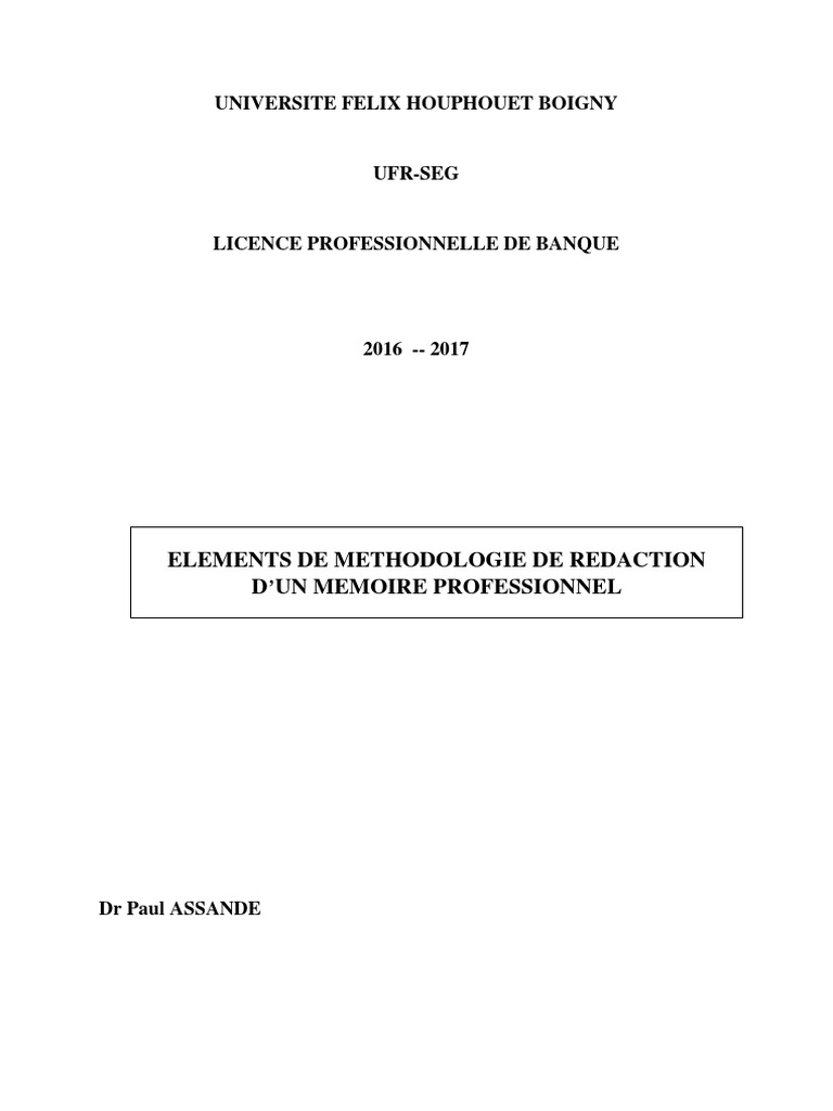 Mini Memoire Exemple 3 | PDF | Document | Livres