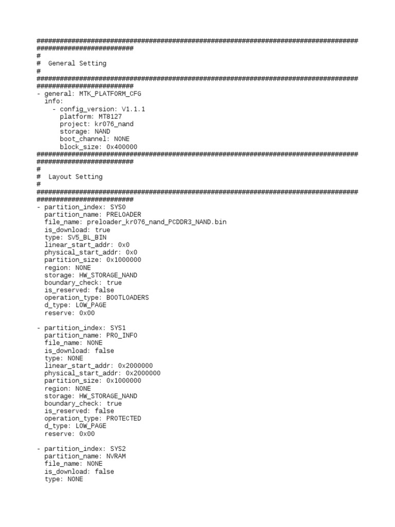 MT8127 Android Scatter | PDF | Mobile Linux | Computer Data Storage