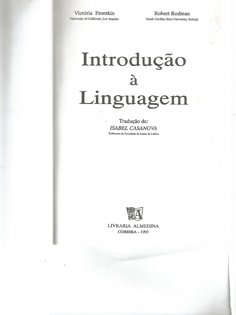 O Que É A Linguagem - Cap.1 Fromkin e Rodman - 1993 | PDF