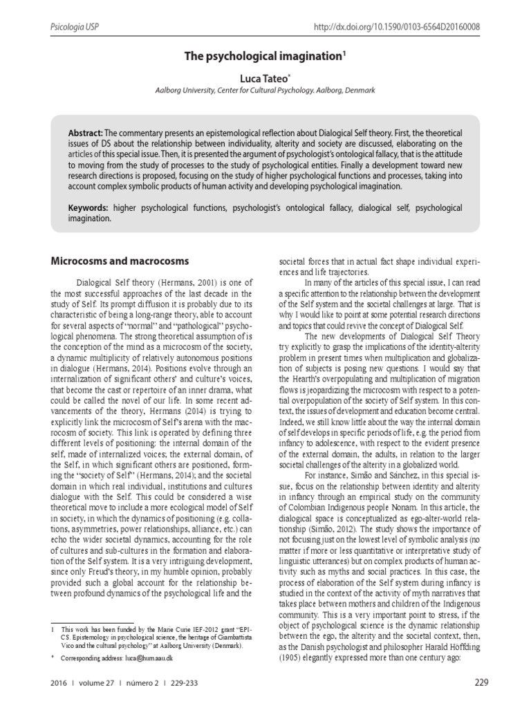 Art The Psychological Imagination | PDF | Psychology | Mind