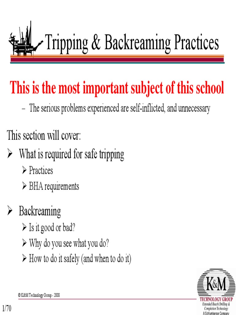 Section 08 - Tripping & Backreaming Practices | PDF | Casing (Borehole ...
