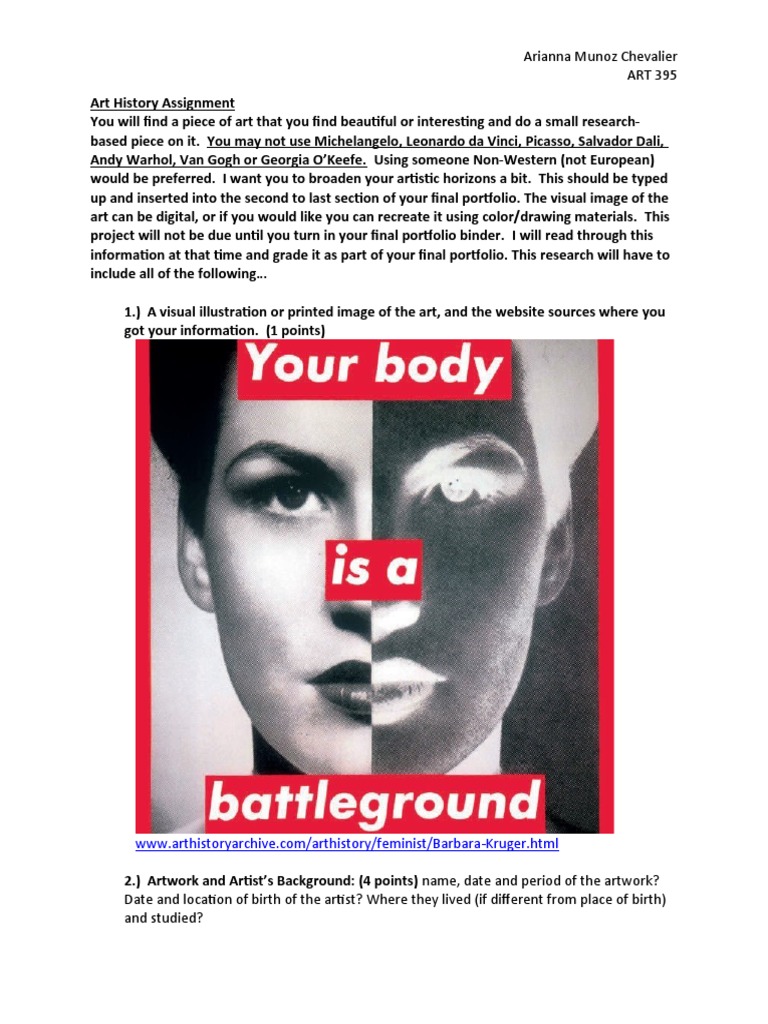 Art History Assignment 39596 Pdf Paintings Arts General