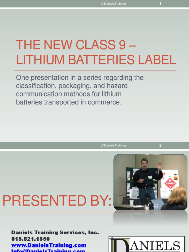 The New Class 9 - Lithium Batteries Label | PDF | Dangerous Goods ...
