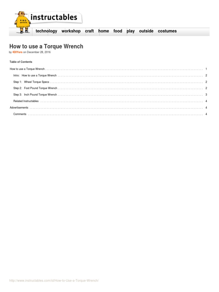 How To Use A Torque Wrench | PDF | Torque | Nut (Hardware)