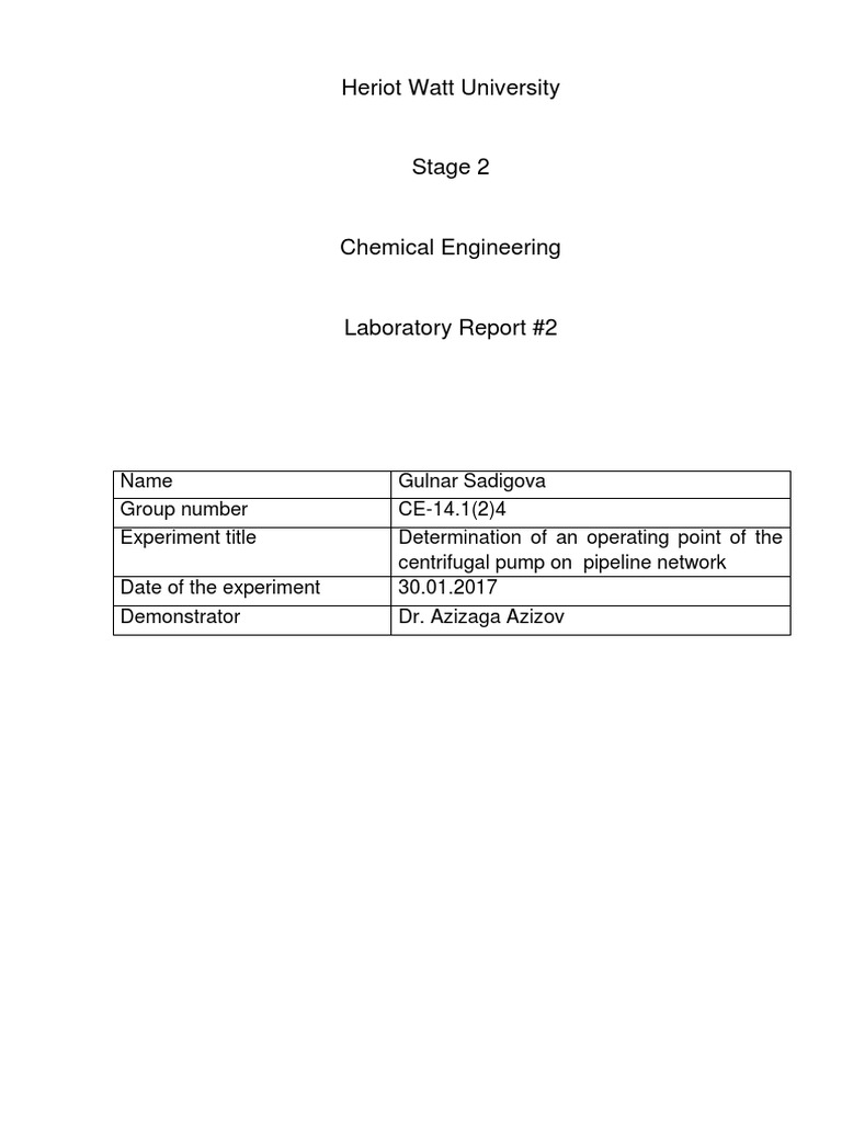 Centrifugal Pump Operating Point | PDF | Pump | Flow Measurement