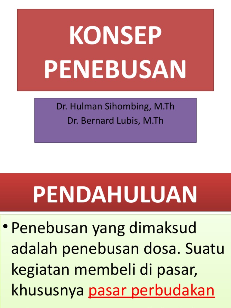 Konsep Penebusan | PDF