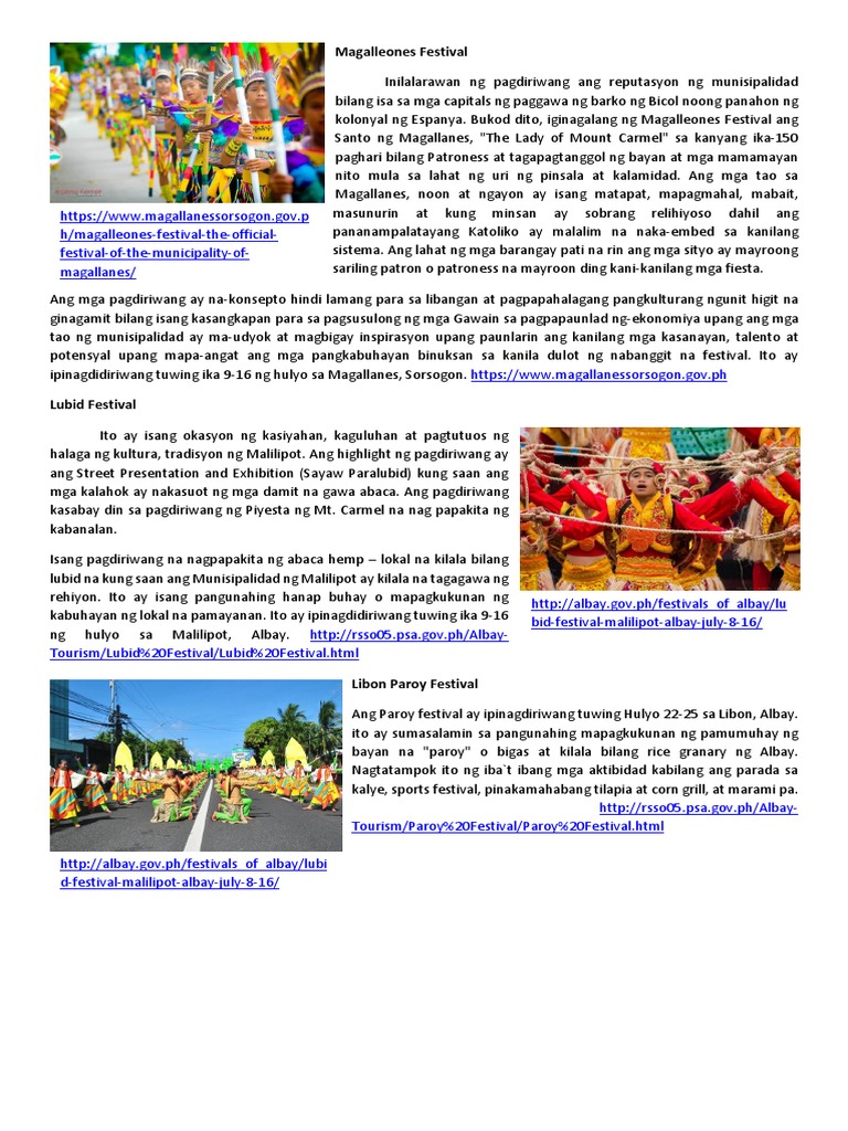 18 Bicol Festivals | PDF