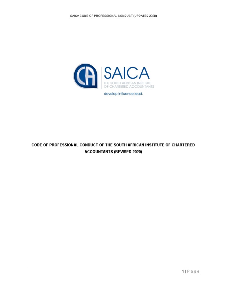 SAICA Code of Professional Conduct Revised 2020 | PDF | Accountant | Audit