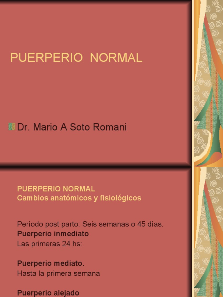 Puerperio Normal | PDF | Periodo posparto | Parto