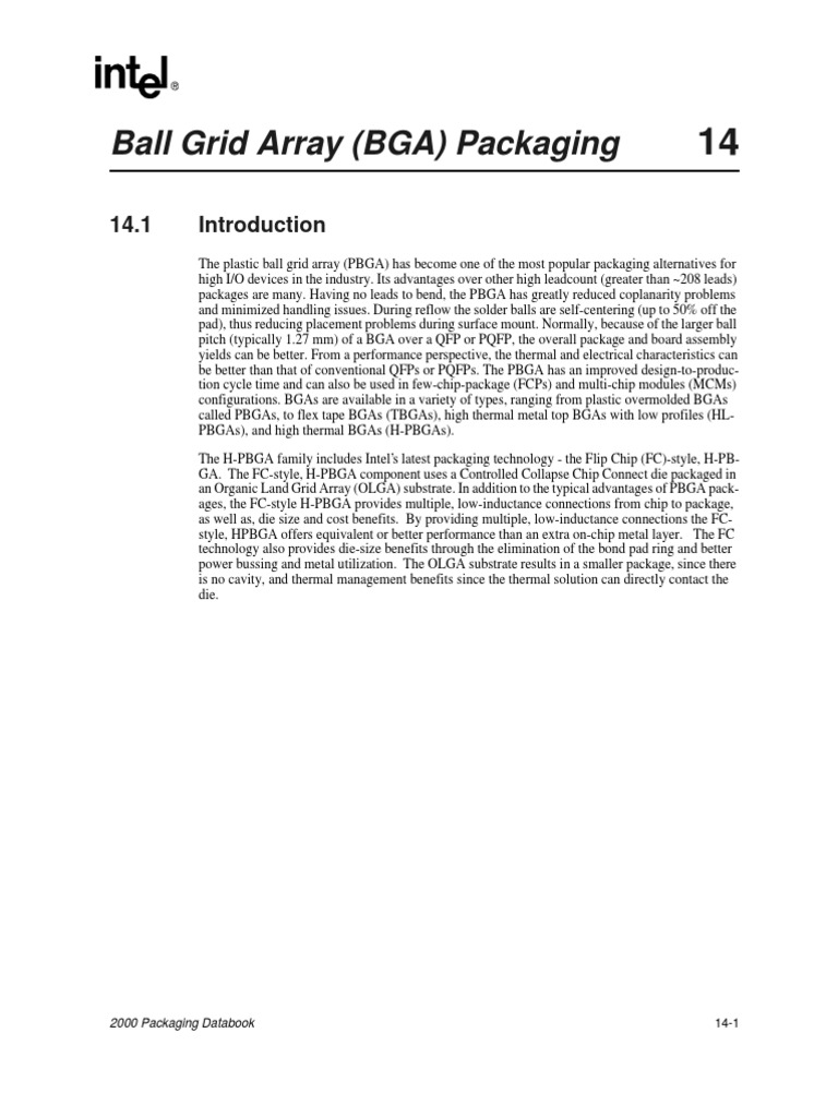 Ball Grid Array (BGA) Packaging | PDF | Electronic Engineering ...