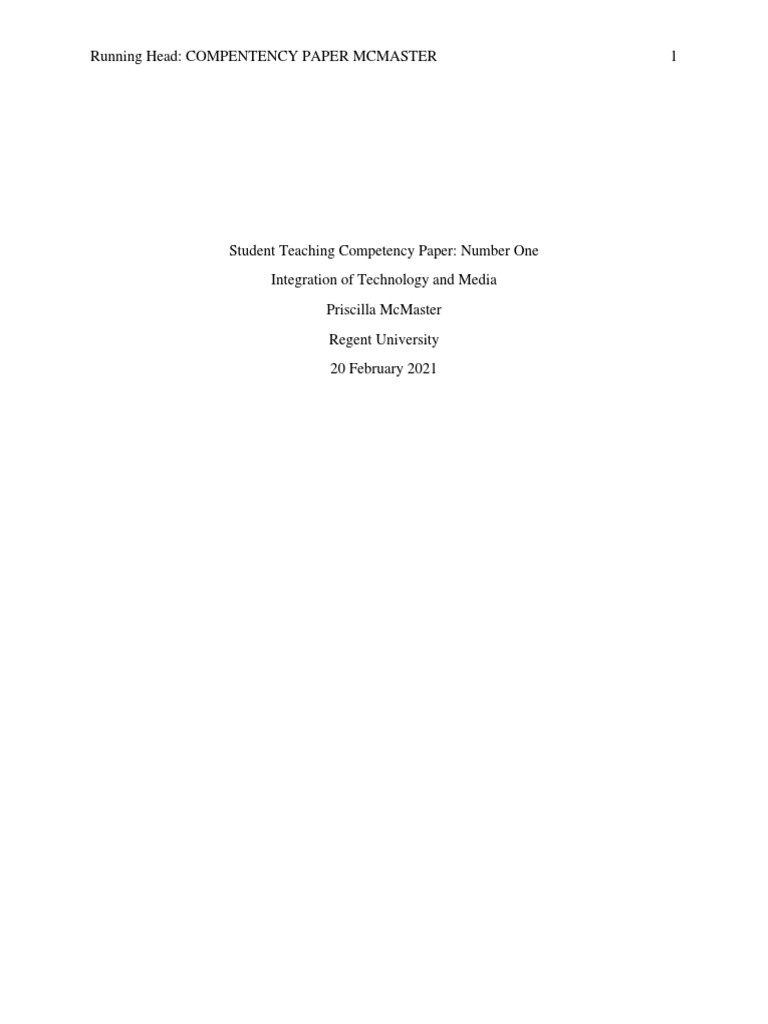 Student Teaching Competency Paper 1 Mcmaster | PDF | Competence (Human ...